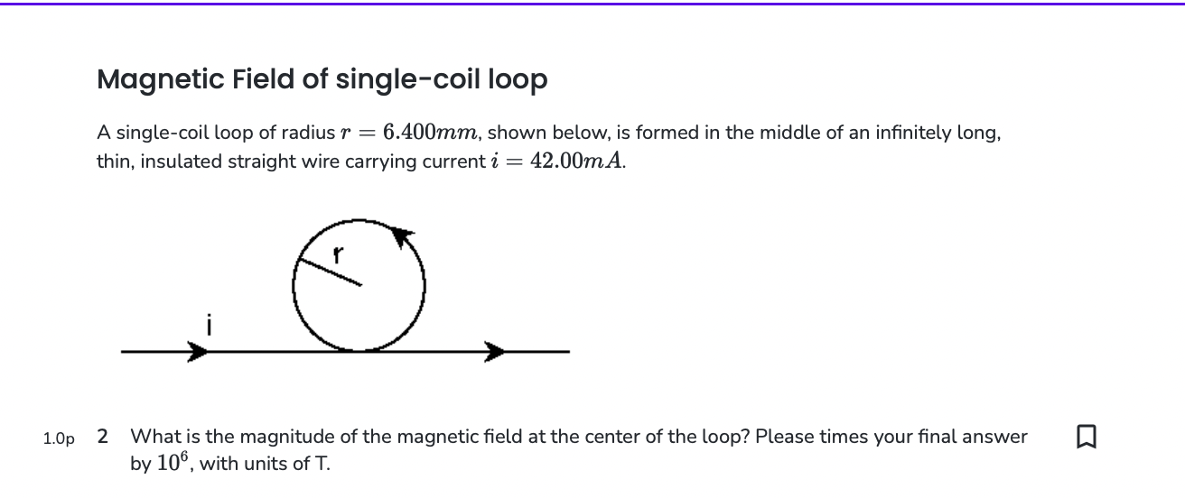 Solved Magnetic Field of single-coil loopA single-coil loop | Chegg.com