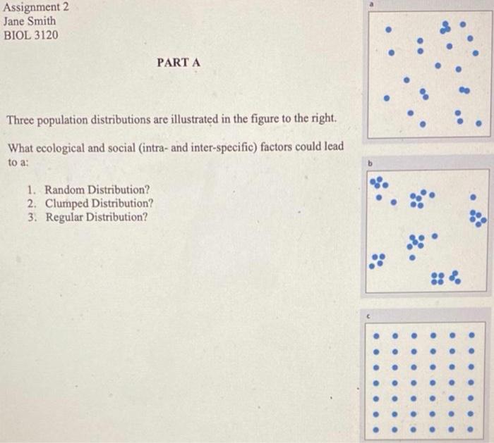 Solved Assignment 2 Jane Smith BIOL 3120 PART A Three | Chegg.com
