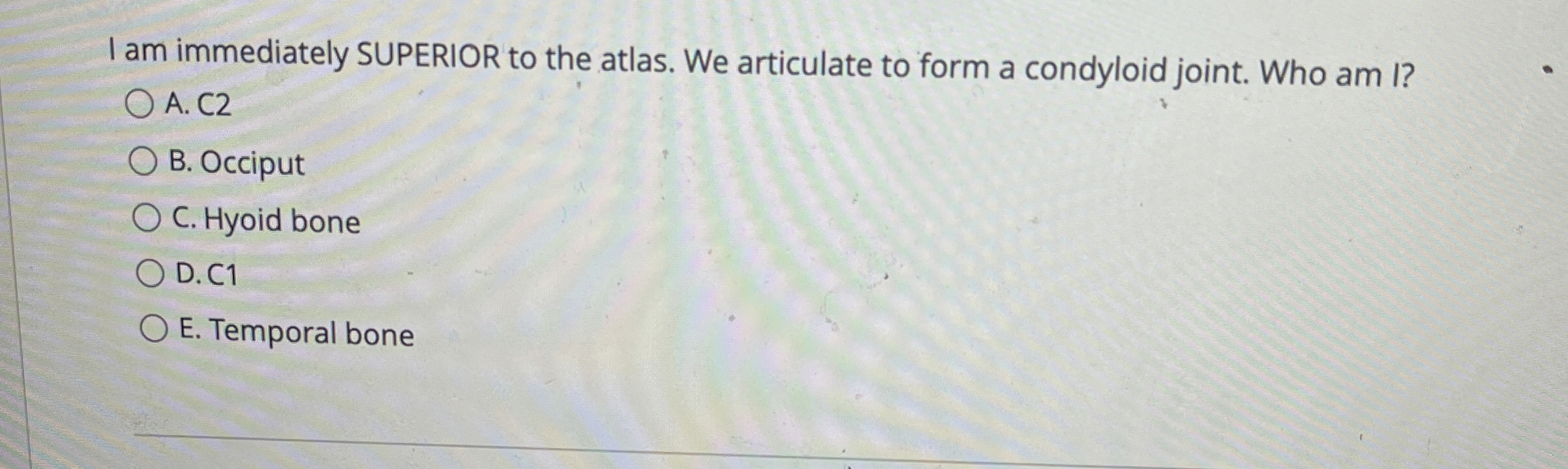 Solved I am immediately SUPERIOR to the atlas. We articulate | Chegg.com