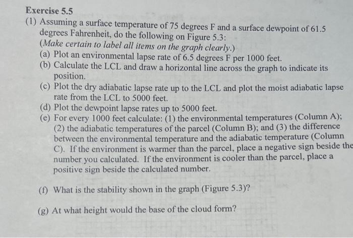 (1) Assuming a surface temperature of 75 degrees F | Chegg.com