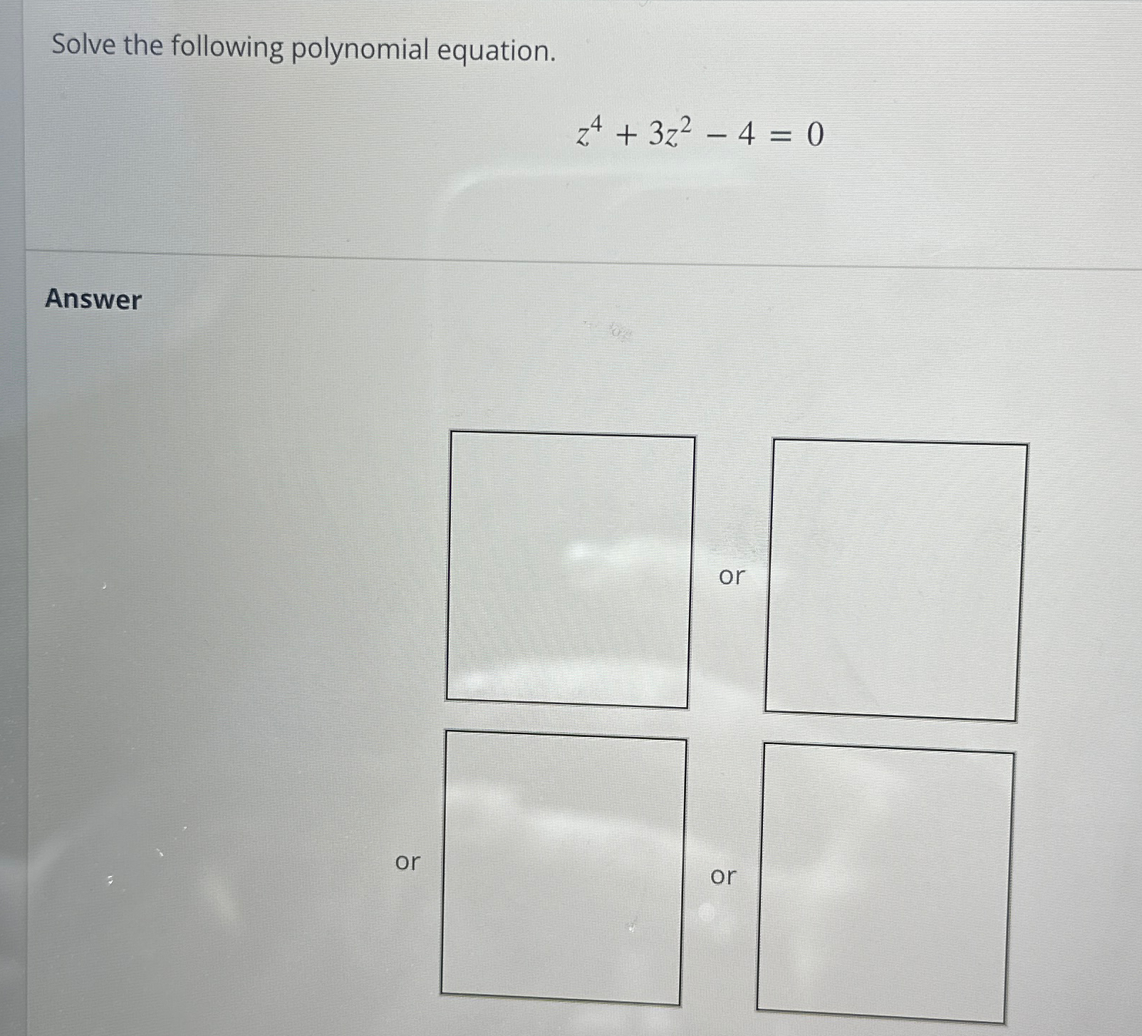 Solved Solve the following polynomial | Chegg.com