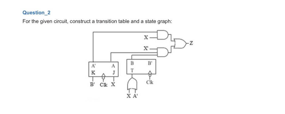Solved Question_2For the given circuit, construct a | Chegg.com