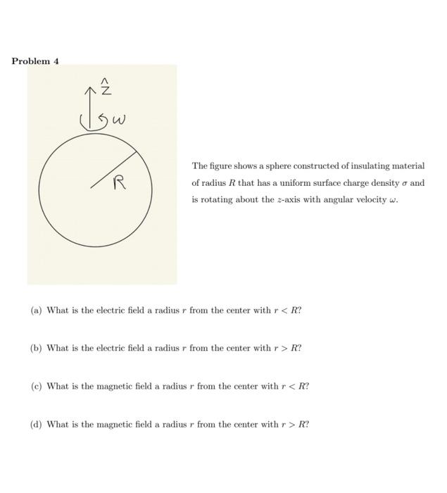 Solved Problem 4 R? (c) What is the magnetic field a radius | Chegg.com