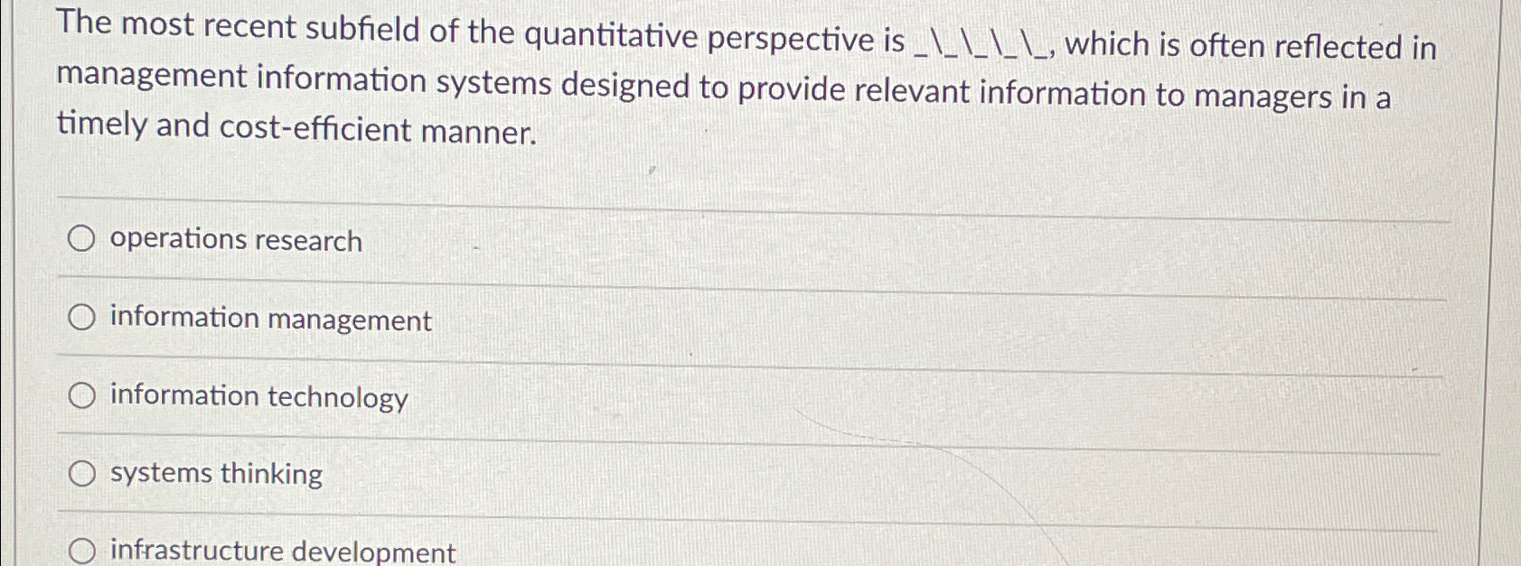Solved management information systems designed to provide | Chegg.com