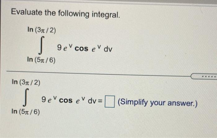 Solved n/6 Evaluate the integralſ cos 3t sin 3t dt. 0 /6 S | Chegg.com