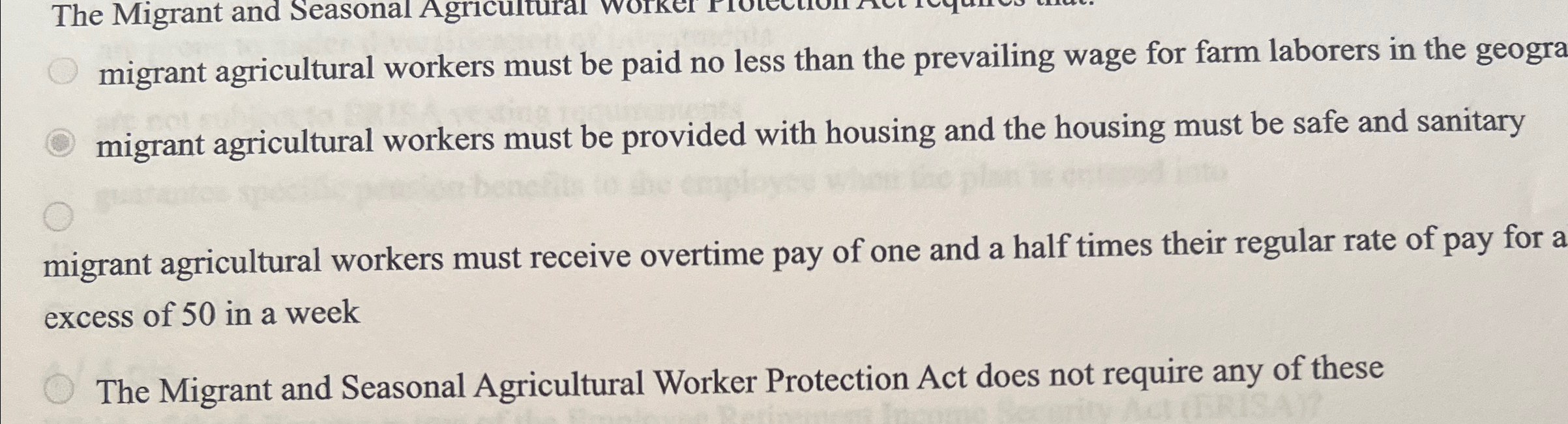 Solved migrant agricultural workers must be paid no less | Chegg.com