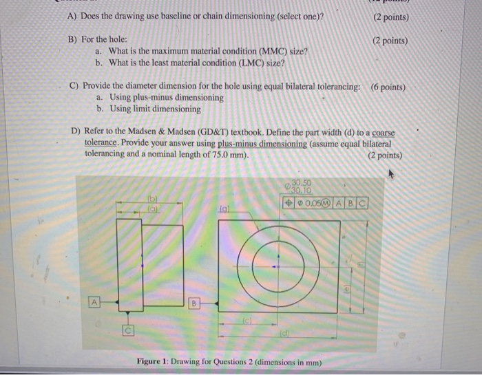 Solved A) Does the drawing use baseline or chain | Chegg.com