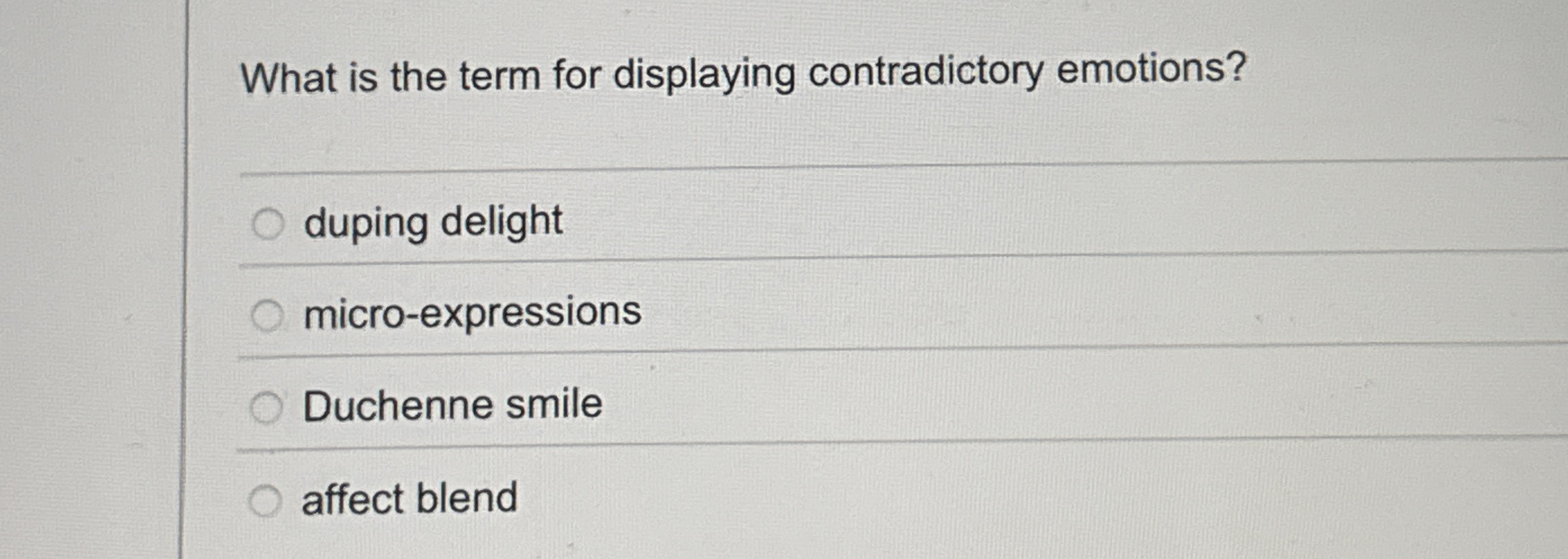 Solved What is the term for displaying contradictory | Chegg.com