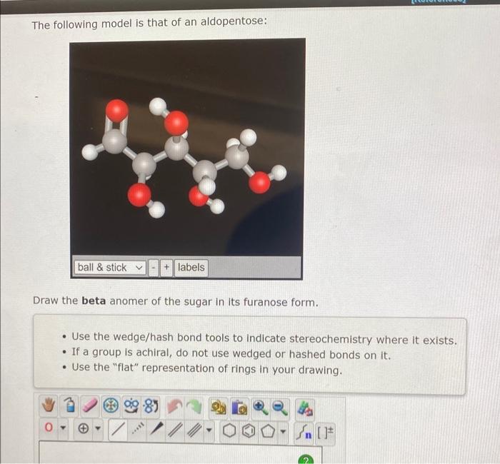 Solved The following model is that of an aldopentose: Draw | Chegg.com