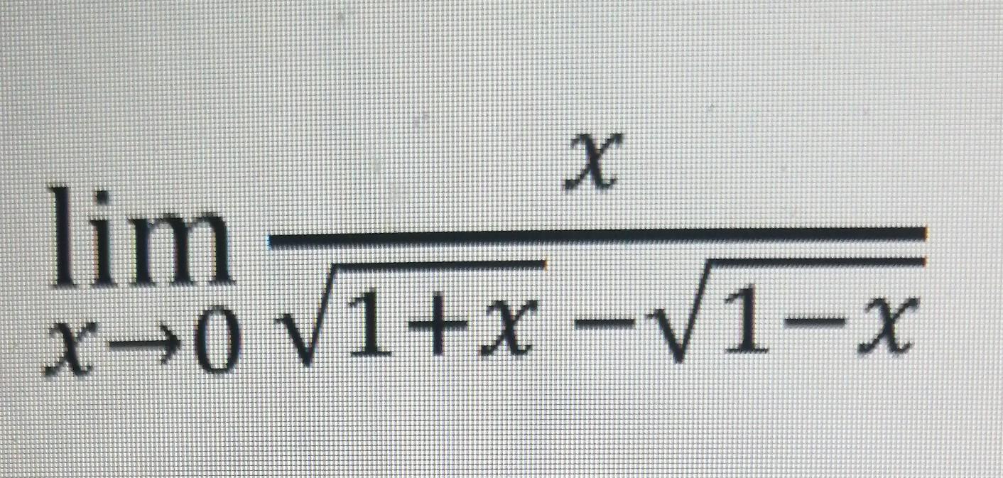 Solved limx→01+x−1−xx | Chegg.com