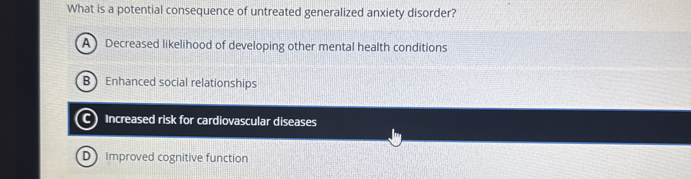 Solved What is a potential consequence of untreated | Chegg.com