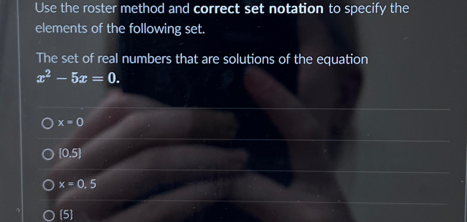 Solved Use the roster method and correct set notation to | Chegg.com