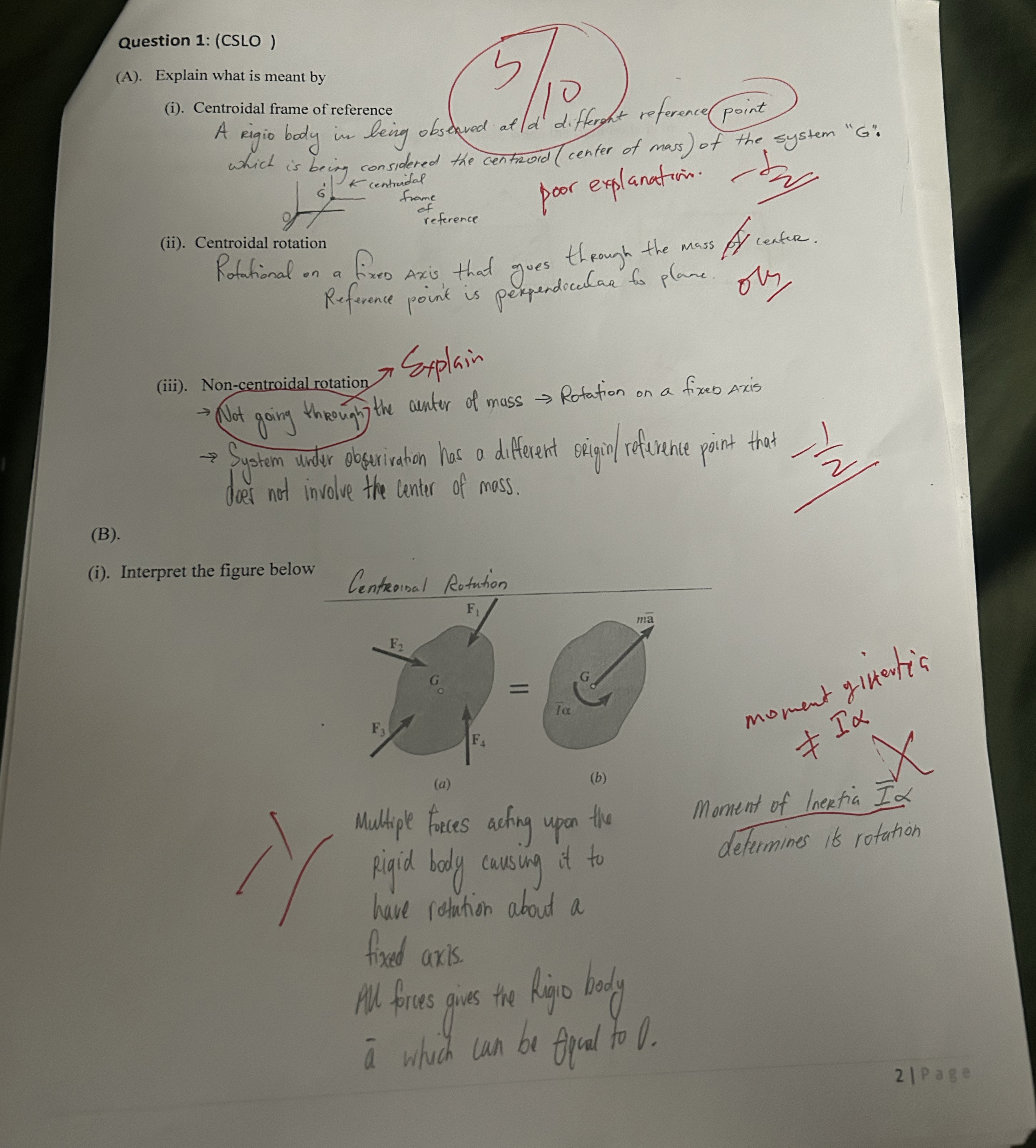 Solved Question 1: (CSLO )(A). ﻿Explain what is meant by(i). | Chegg.com