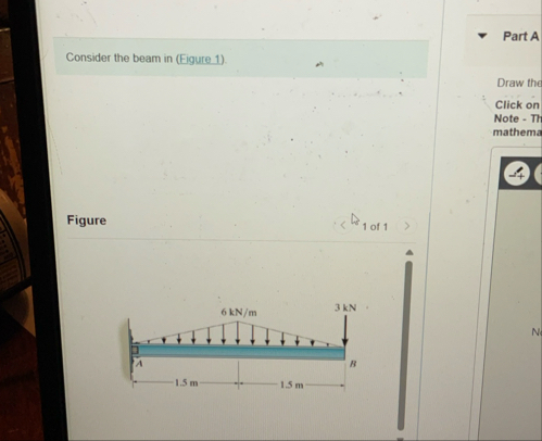 Solved Part AConsider the beam in (Figure 1)Draw the shear | Chegg.com