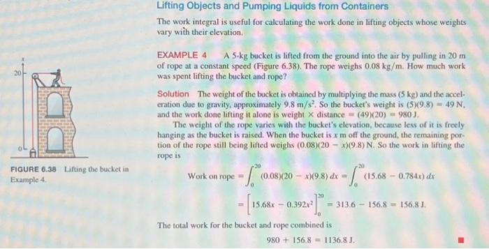 Solved Lifting Objects and Pumping Liquids from Containers | Chegg.com