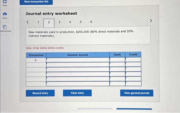 Solved Journal entry worksheet Other manufacturing overhead | Chegg.com