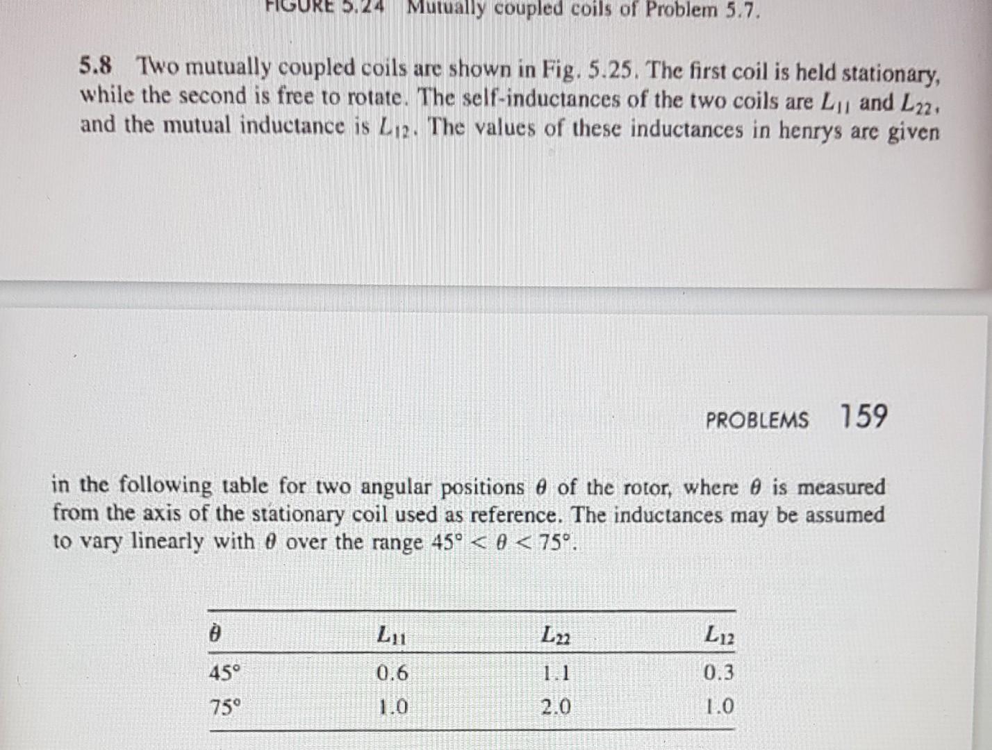 Solved 5.8 Two mutually coupled coils are shown in Fig. | Chegg.com