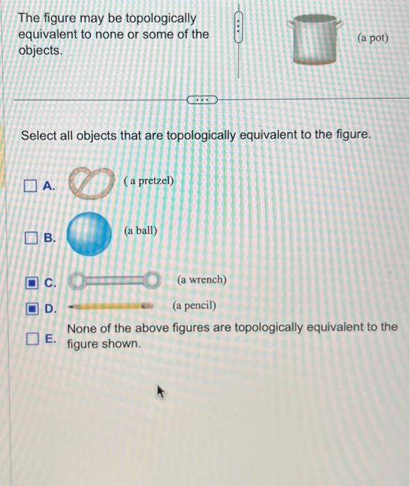 Solved The figure may be topologically equivalent to none or | Chegg.com