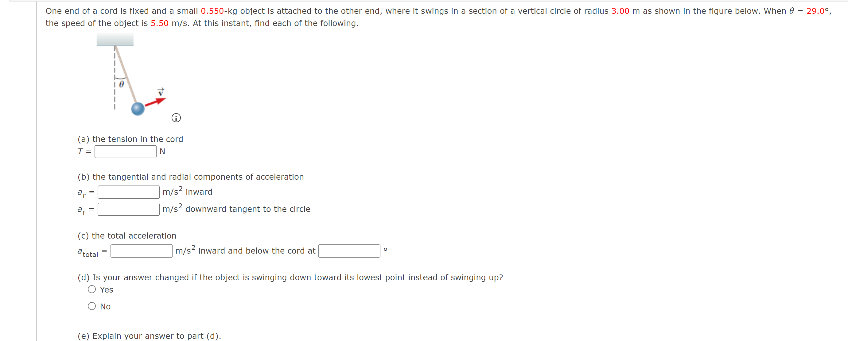 Solved the speed of the object is 5.50ms. ﻿At this instant, | Chegg.com