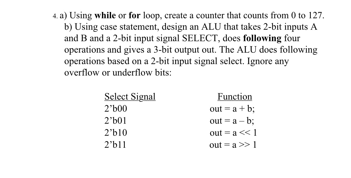 Solved a) ﻿Using while or for loop, create a counter that | Chegg.com
