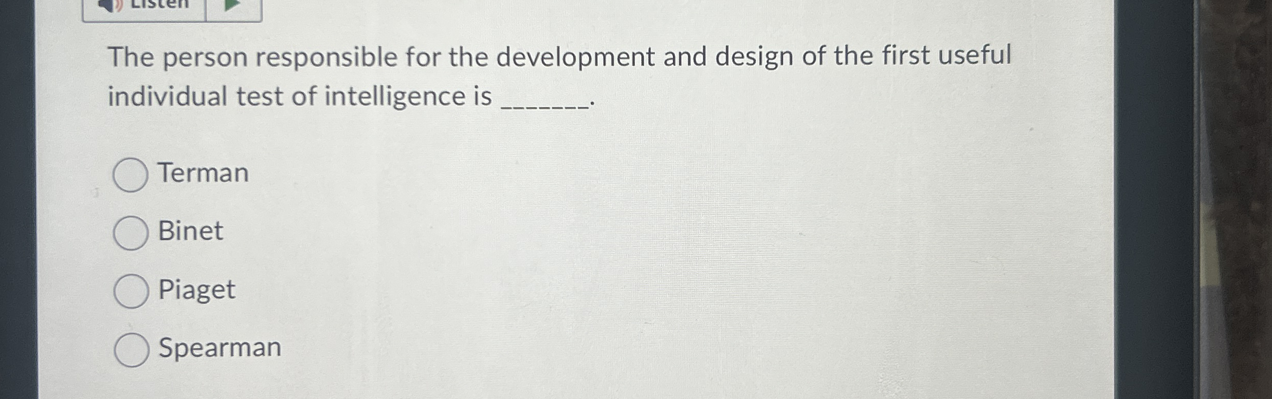Solved The person responsible for the development and design | Chegg.com