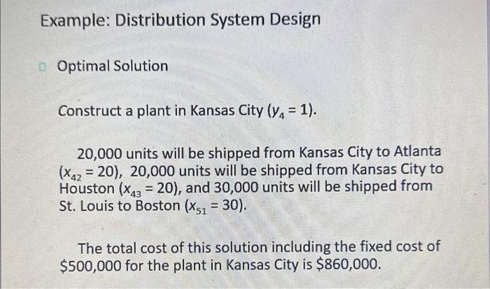 Solved Example Distribution System Design The Martin Beck