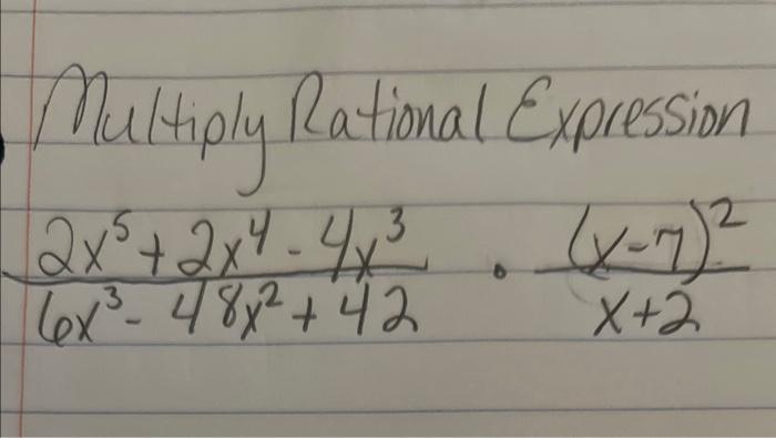 Solved Multiply Rational Expression | Chegg.com