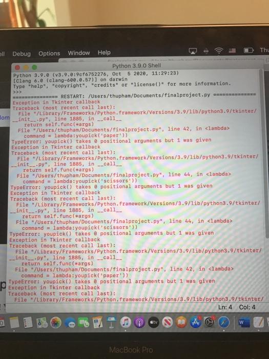 Solved Can u help me to fix it,please?from tkinter import | Chegg.com