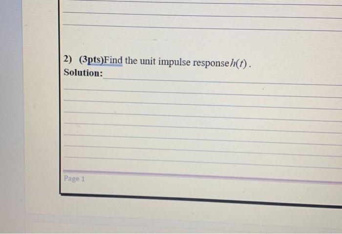 Solved Question. 1: 10 The input-output equation relating | Chegg.com