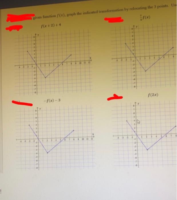 Solved iven function f(x), graph the indicated | Chegg.com