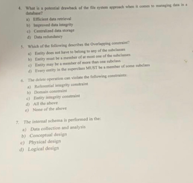 Solved What is a potential drawback of the file system | Chegg.com