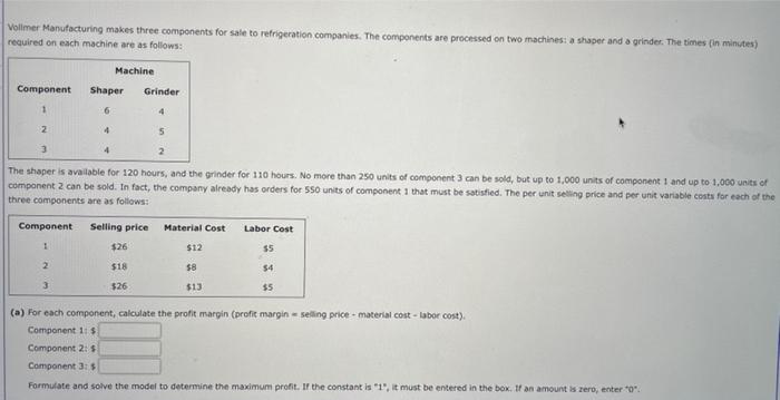 Solved be shaper is avalable fer 120 hours, and the | Chegg.com