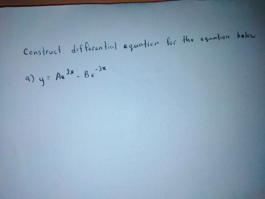Solved Construct differential equation for the equation | Chegg.com