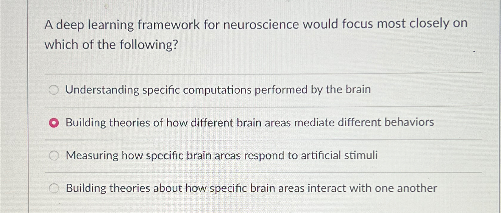 Solved A deep learning framework for neuroscience would | Chegg.com