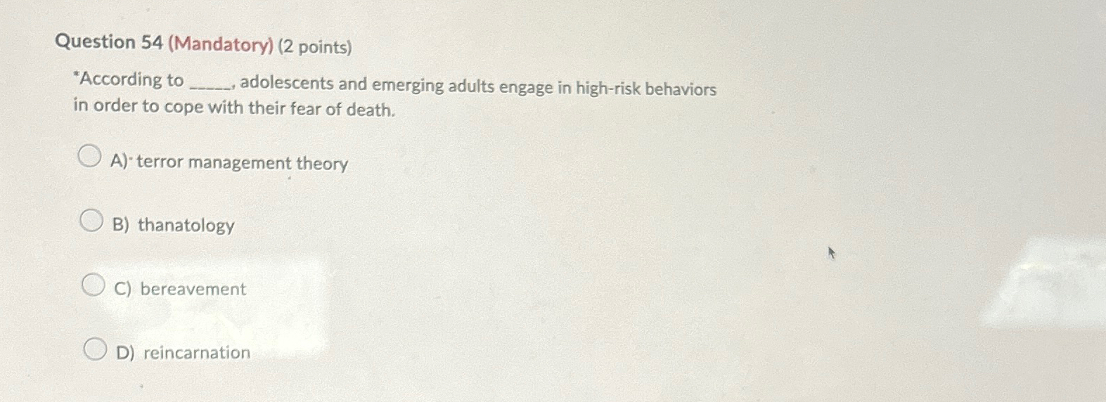 Solved Question 54 (Mandatory) (2 points) Solved Question 54 (Mandatory) (2 points)