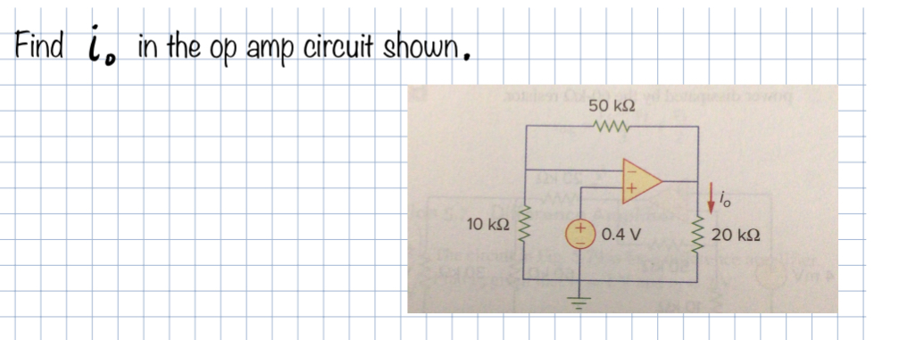 Solved Find i0 ﻿in the op amp circuit shown. | Chegg.com