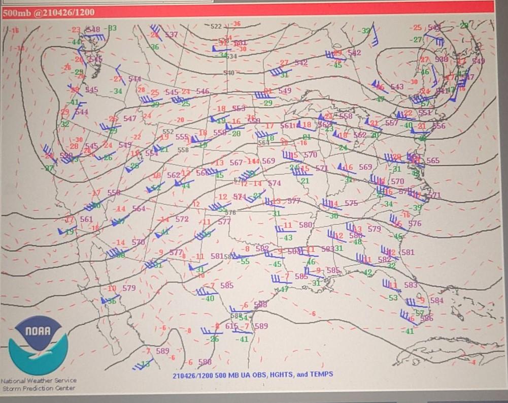Solved What do the contour lines on this upper air chart | Chegg.com