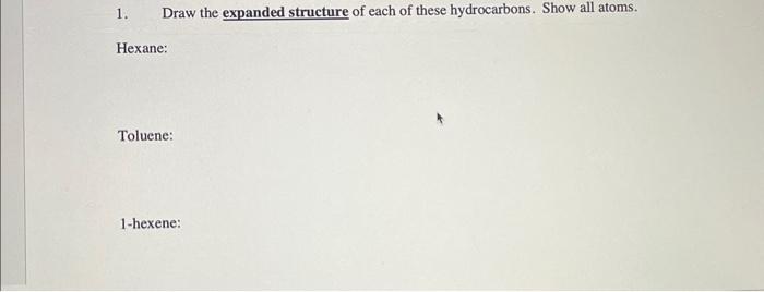 Solved 1. Draw the expanded structure of each of these | Chegg.com