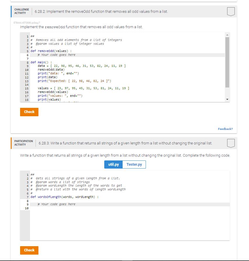 Solved PLEASE INCLUDE CODE AND EXPLAIN. 6.28.2: Implement | Chegg.com