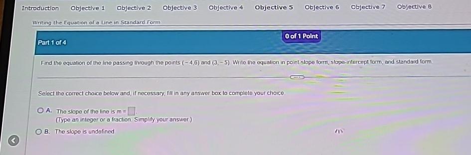Solved IntroductionObjective 1Objective 2Find the equation | Chegg.com