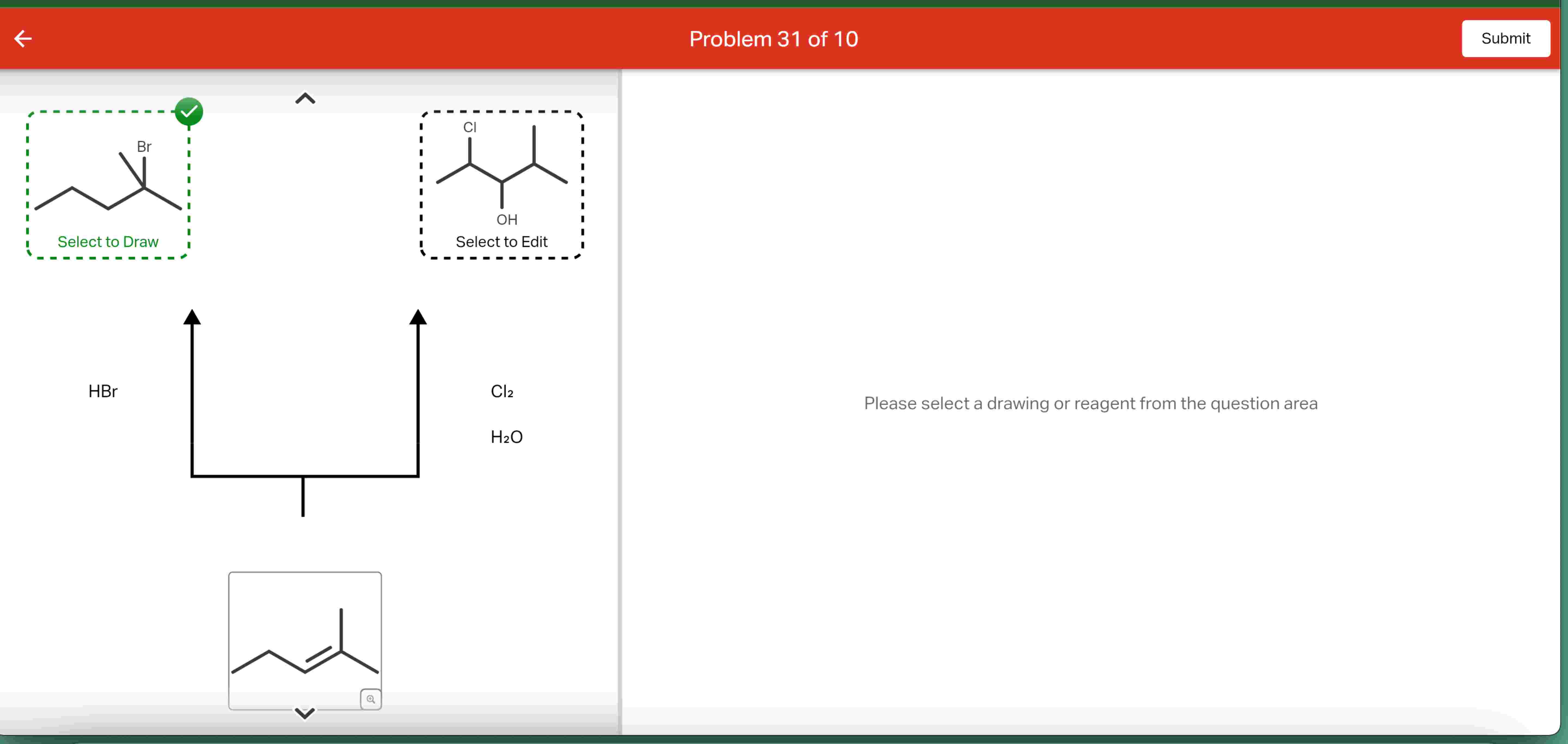 Solved A common alkene starting material is shown below. | Chegg.com