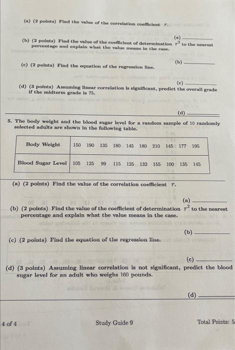 Solved 3. Consider the following points belowe | Chegg.com