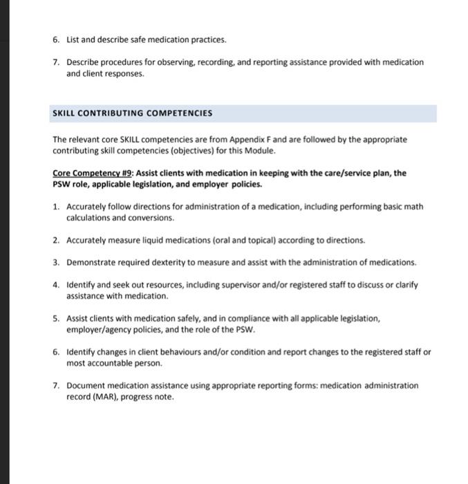 Module 10 - Assisting with Medications Module length: | Chegg.com