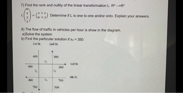 Solved 7) Find the rank and nullity of the linear | Chegg.com