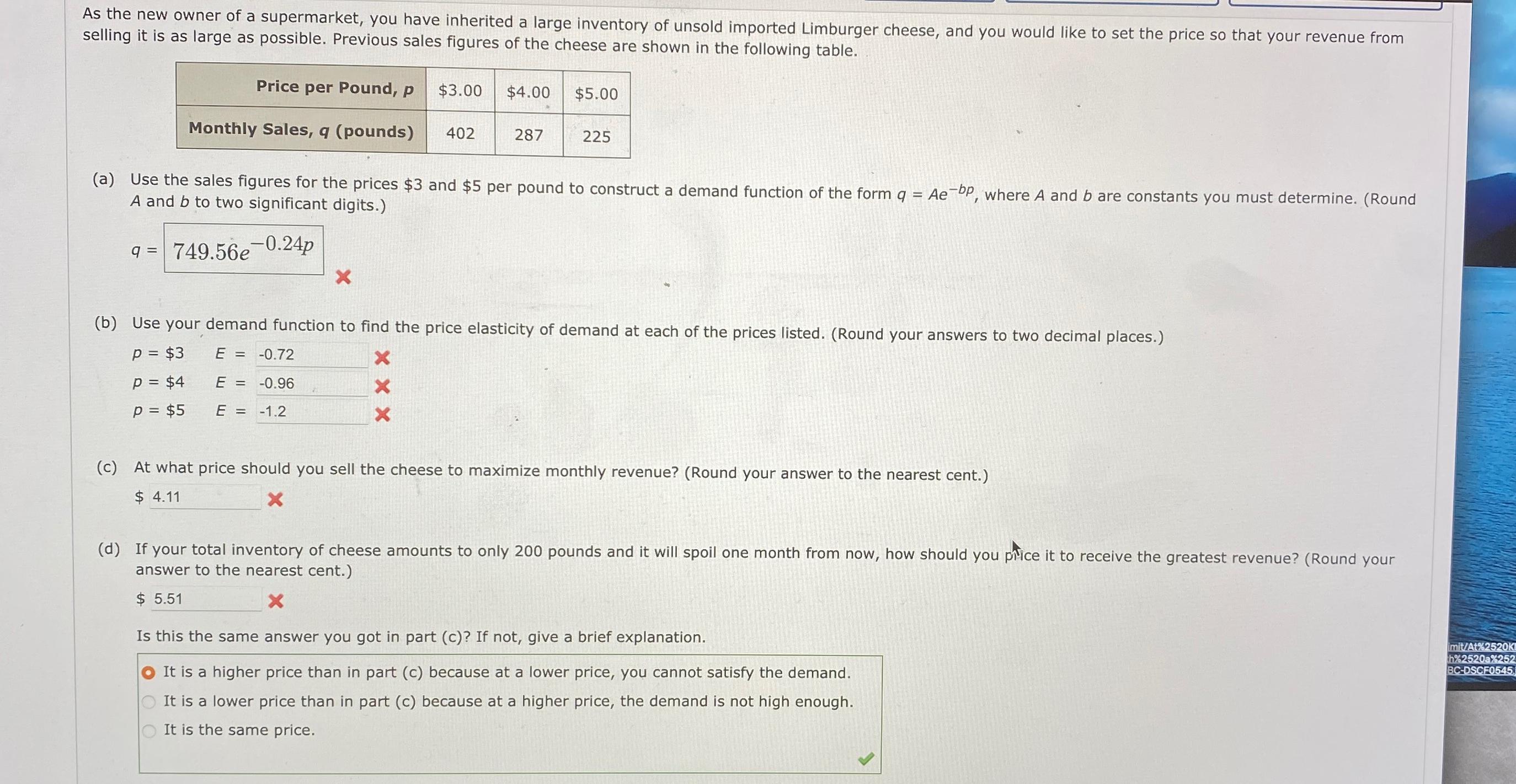 Solved selling it is as large as possible. Previous sales | Chegg.com