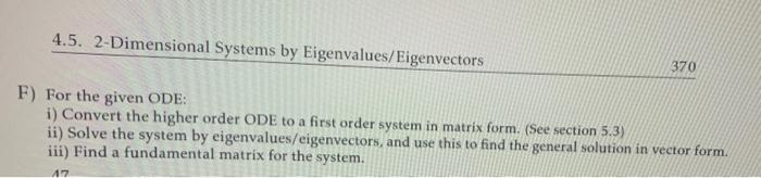 Solved 4.5. 2-Dimensional Systems by | Chegg.com