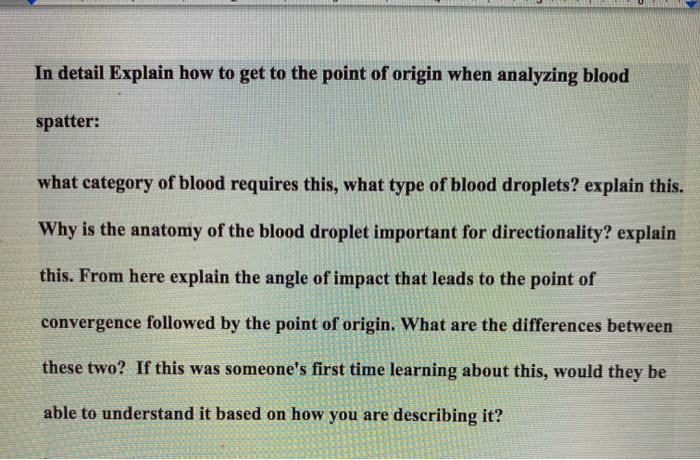 Solved In detail Explain how to get to the point of origin | Chegg.com