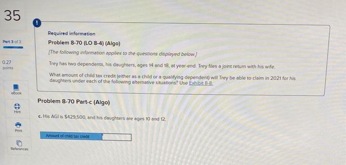 Solved Required information Problem 8-70 (LO 8-4) (Algo) | Chegg.com