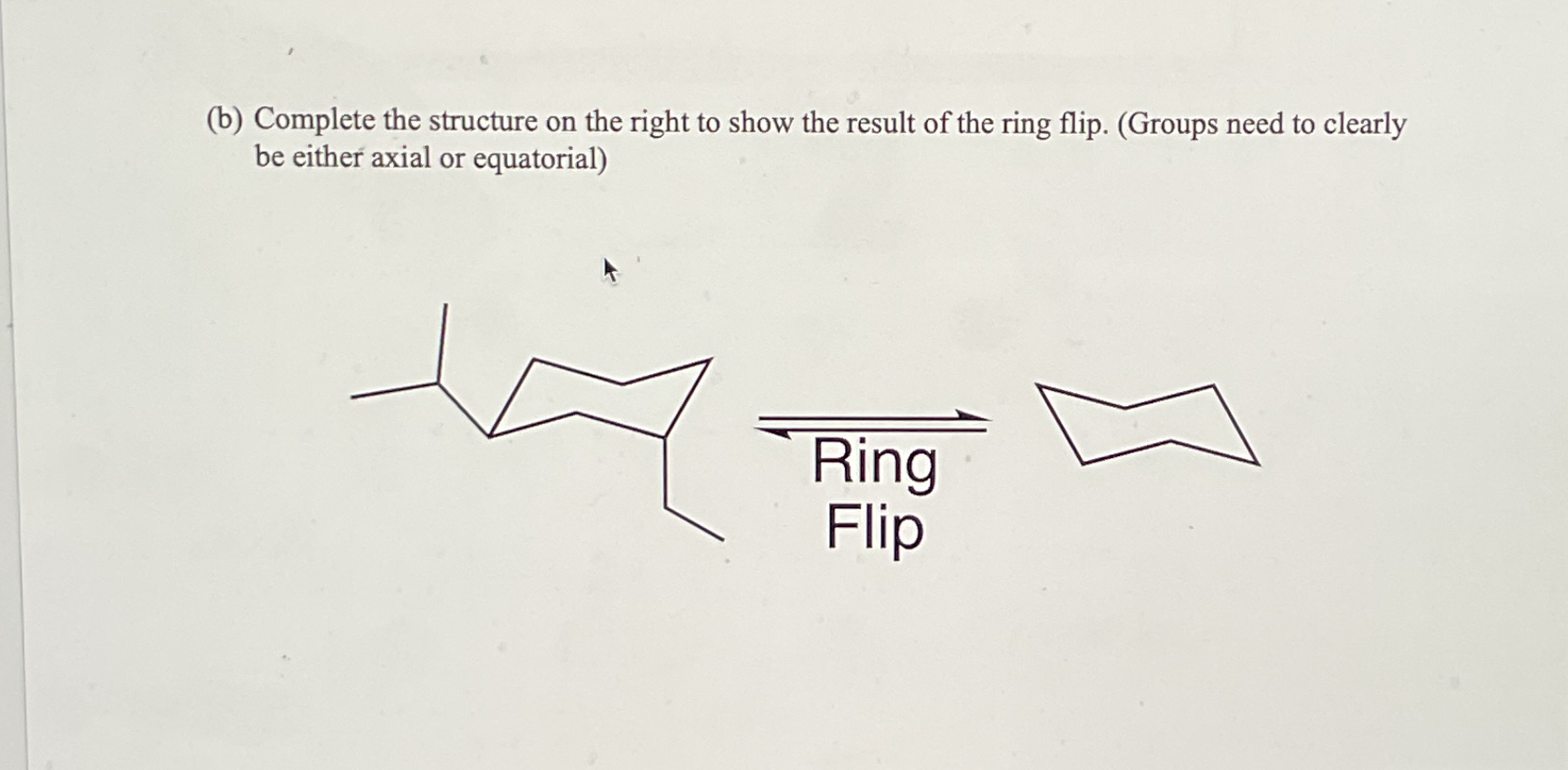 Solved (b) ﻿Complete the structure on the right to show the | Chegg.com