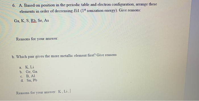 Solved 3. Which sequence lists the ions in order of | Chegg.com